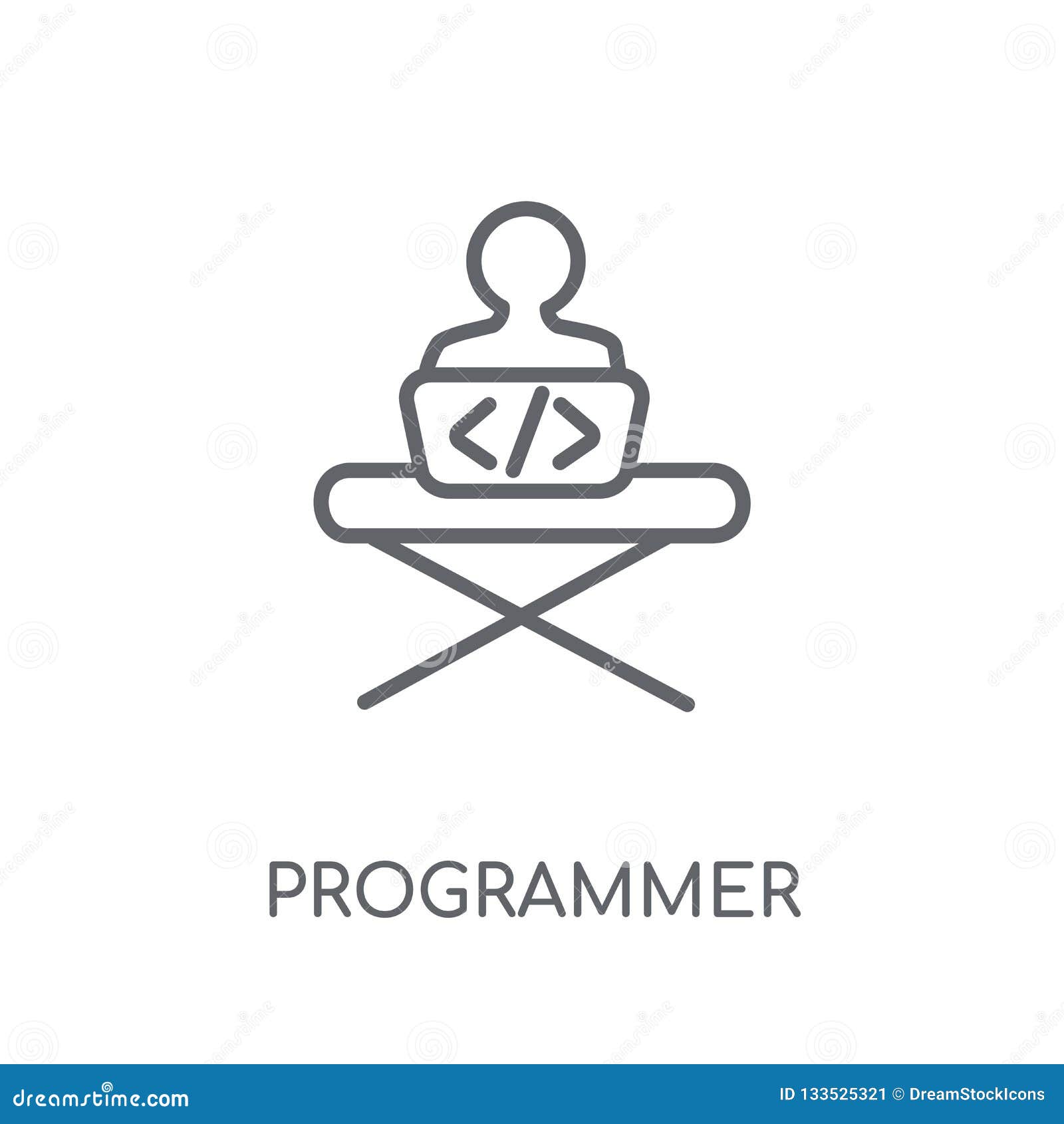 Programmer Linear Icon. Modern Outline Programmer Logo Concept O Stock ... Programmer Linear Icon. Modern Outline Programmer Logo Concept O Stock ...