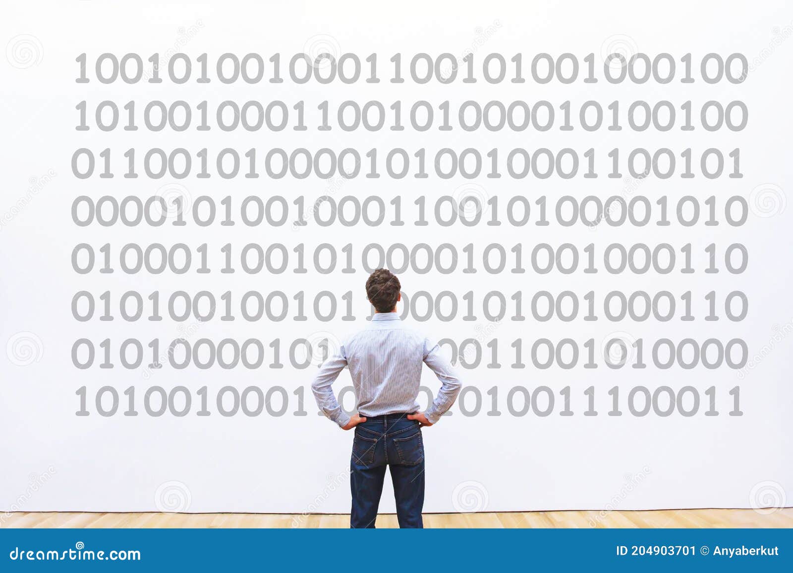 Programmer Looking At Binary Code Coding Concept Data Encryption Stock Image Image Of Coder