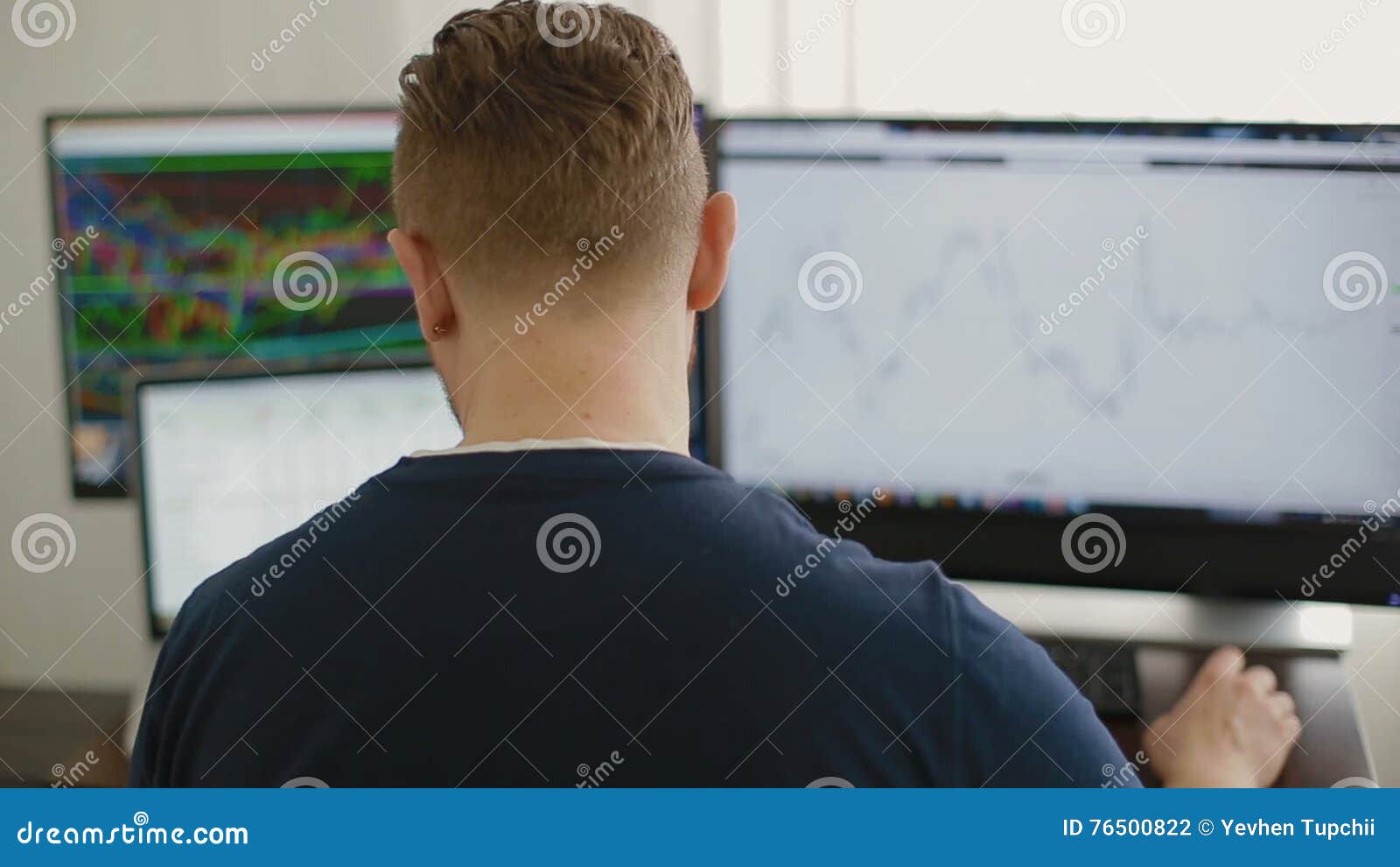 The Programmer Makes Charts Stock Footage - Video of indoor, people ...