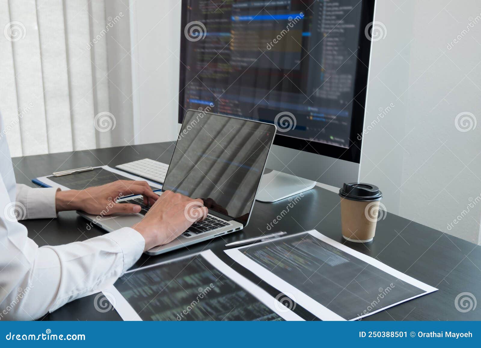 Programmer, Man Working with Computer Programming, Professional Development, and Coding ...