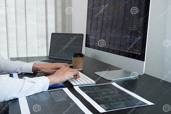 Programmer, Man Working with Computer Programming, Professional ...