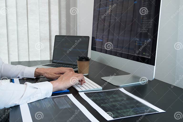 Programmer, Man Working with Computer Programming, Professional ...