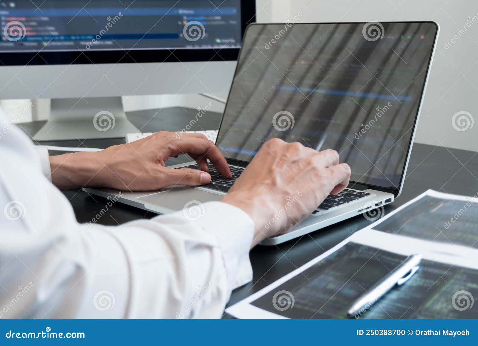 Programmer, Man Working with Computer Programming, Professional Development, and Coding ...