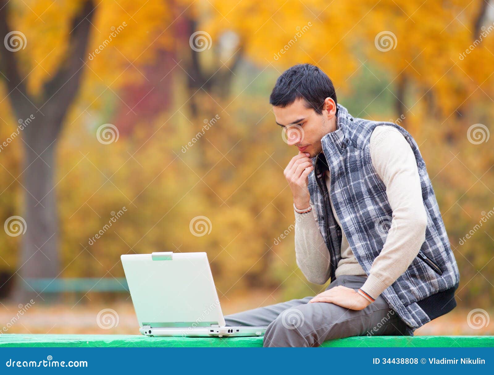 Programmer with notebook stock photo. Image of coat, keen - 34438808