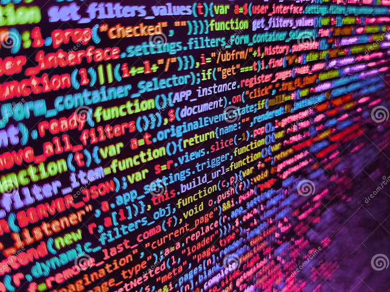 Programmer Occupation. Binary Computer Code Background, Abstract Stock ...