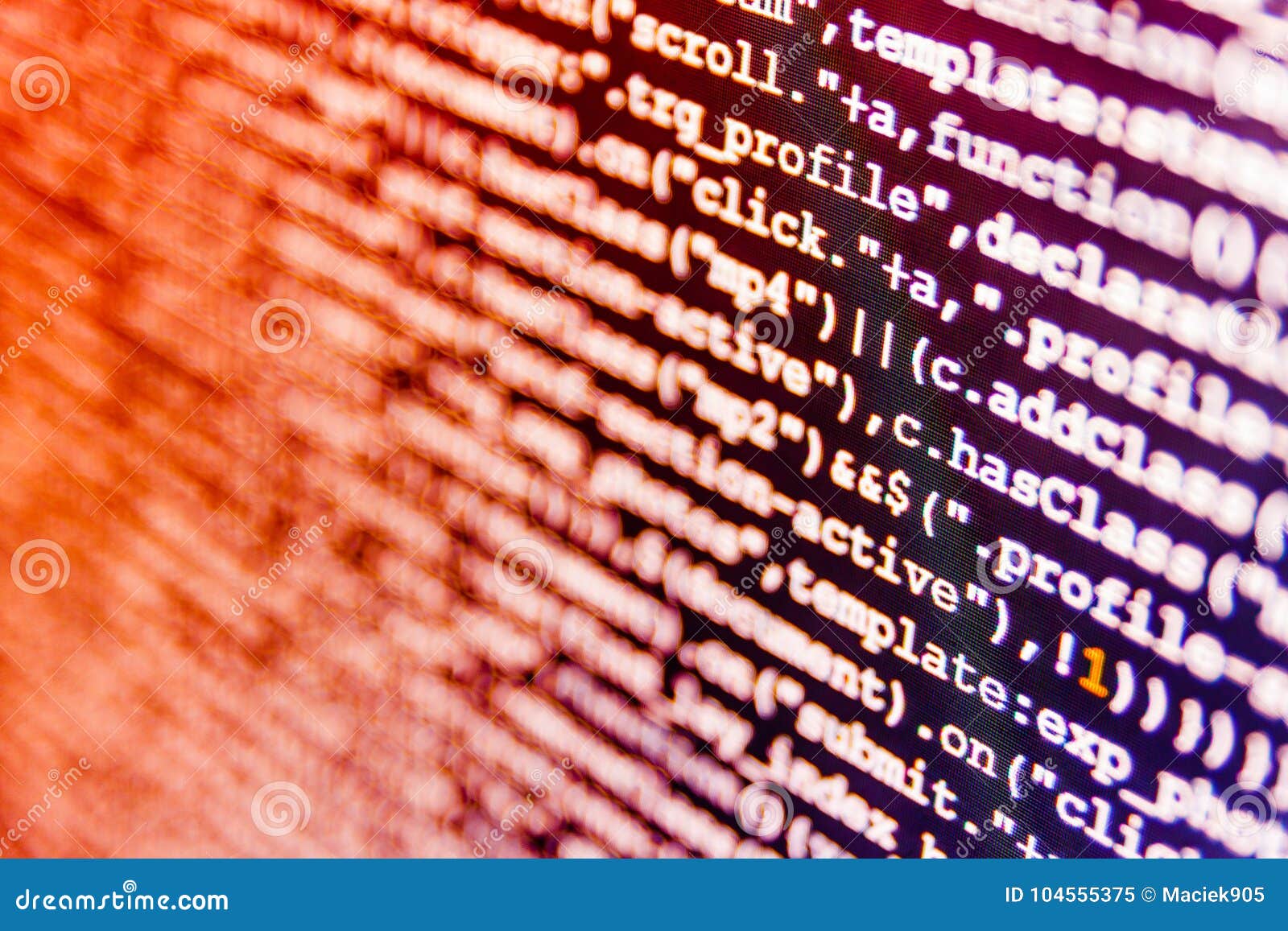 Programmer Occupation Job Data Network Hardware Concept Website Codes On Computer Monitor