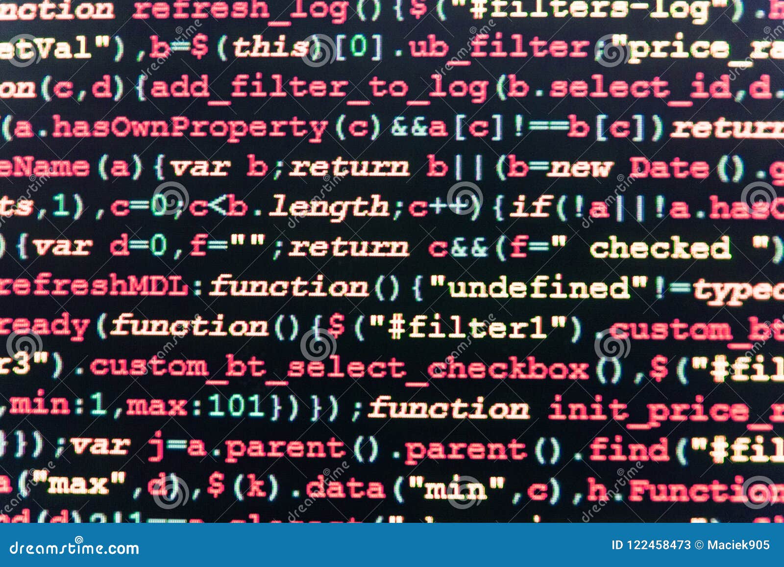 Information Technology Website Coding Stock Image - Image of black ...