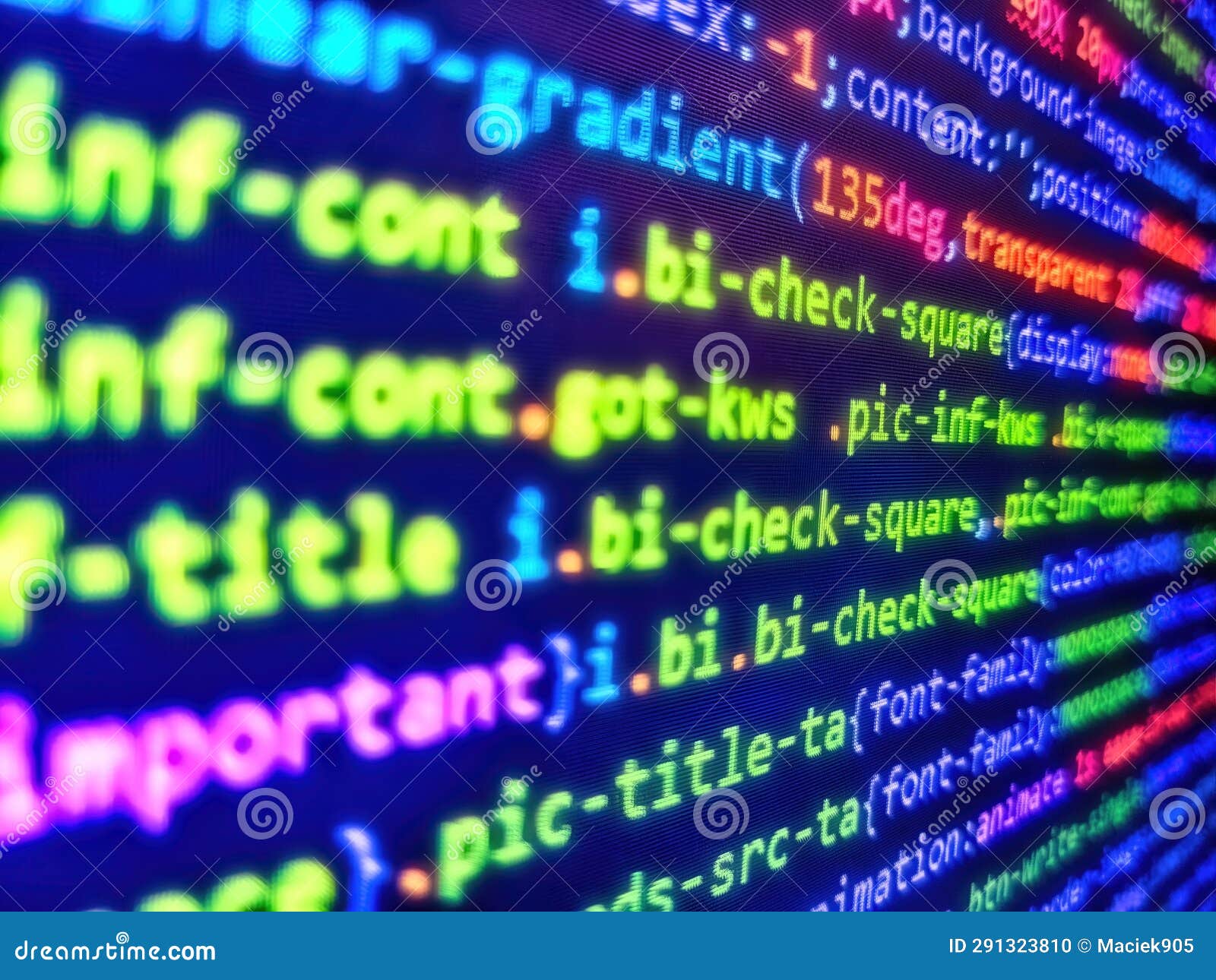 Programmer Occupation Job Website Codes On Computer Monitor Admin Access To Data Source Stock