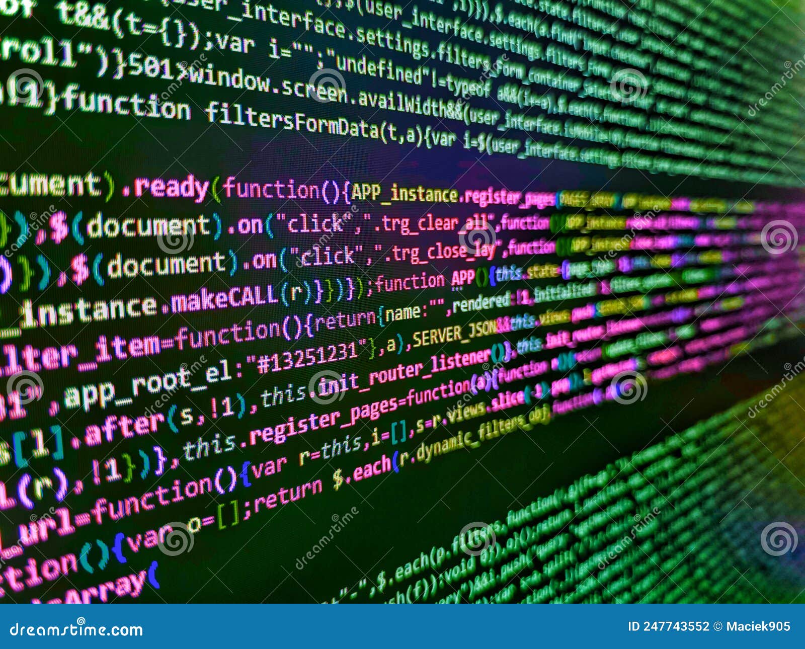 Programmer Occupation Real Html Code Developing Screen Developer Working On Source Codes On
