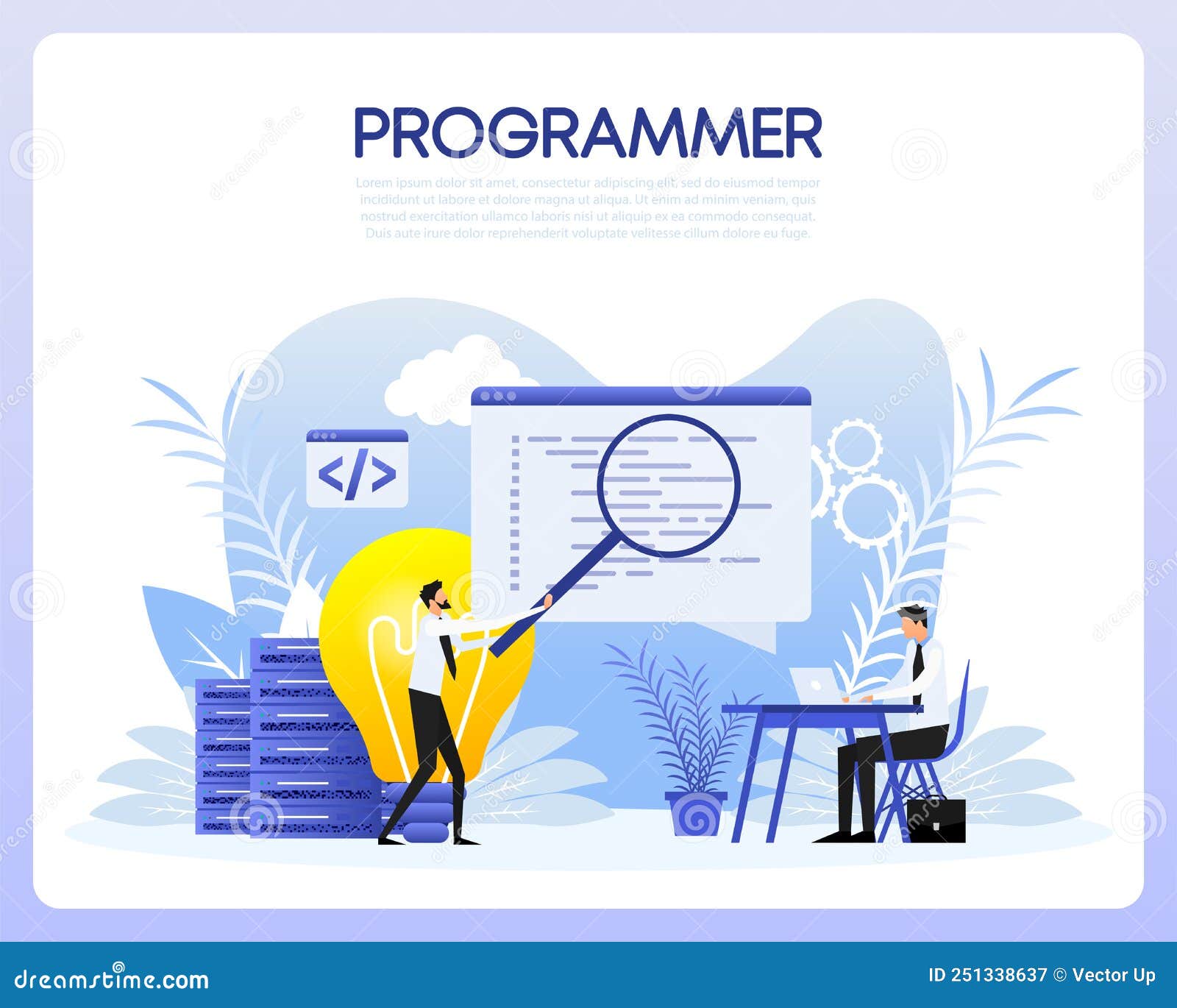 Programmer People, Great Design for Any Purposes. Vector Illustration ...