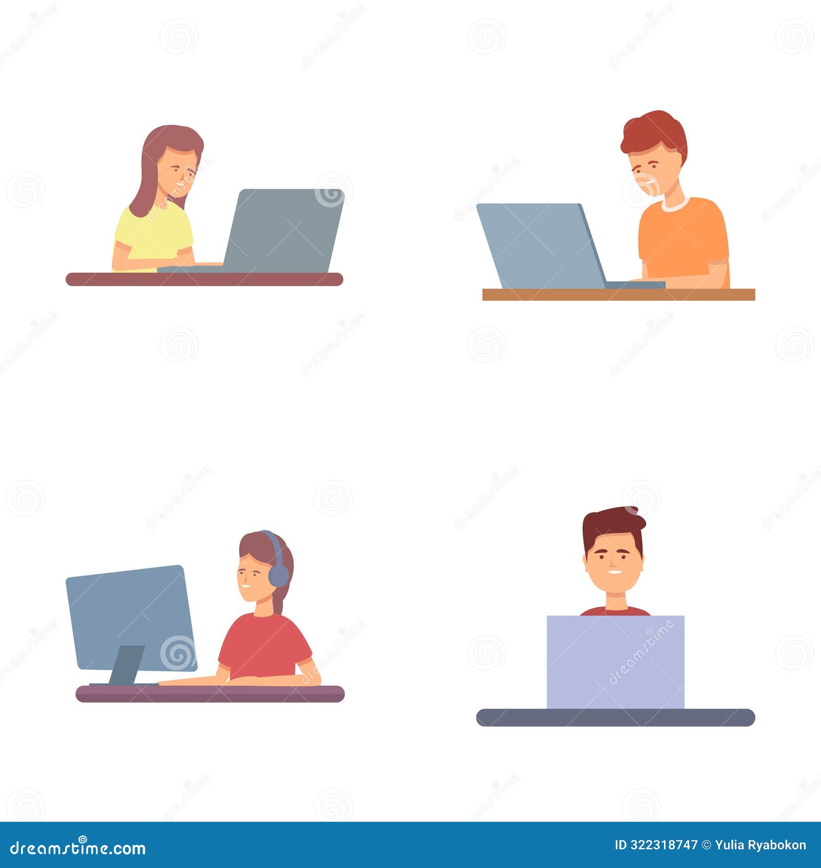 Programmer People Icons Set Cartoon Vector. Software Development Team ... Programmer People Icons Set Cartoon Vector. Software Development Team ...