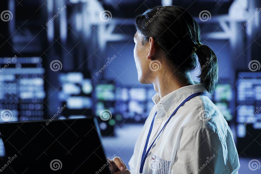 Programmer Prevents Servers Overload Stock Photo - Image of information, operations: 302188832