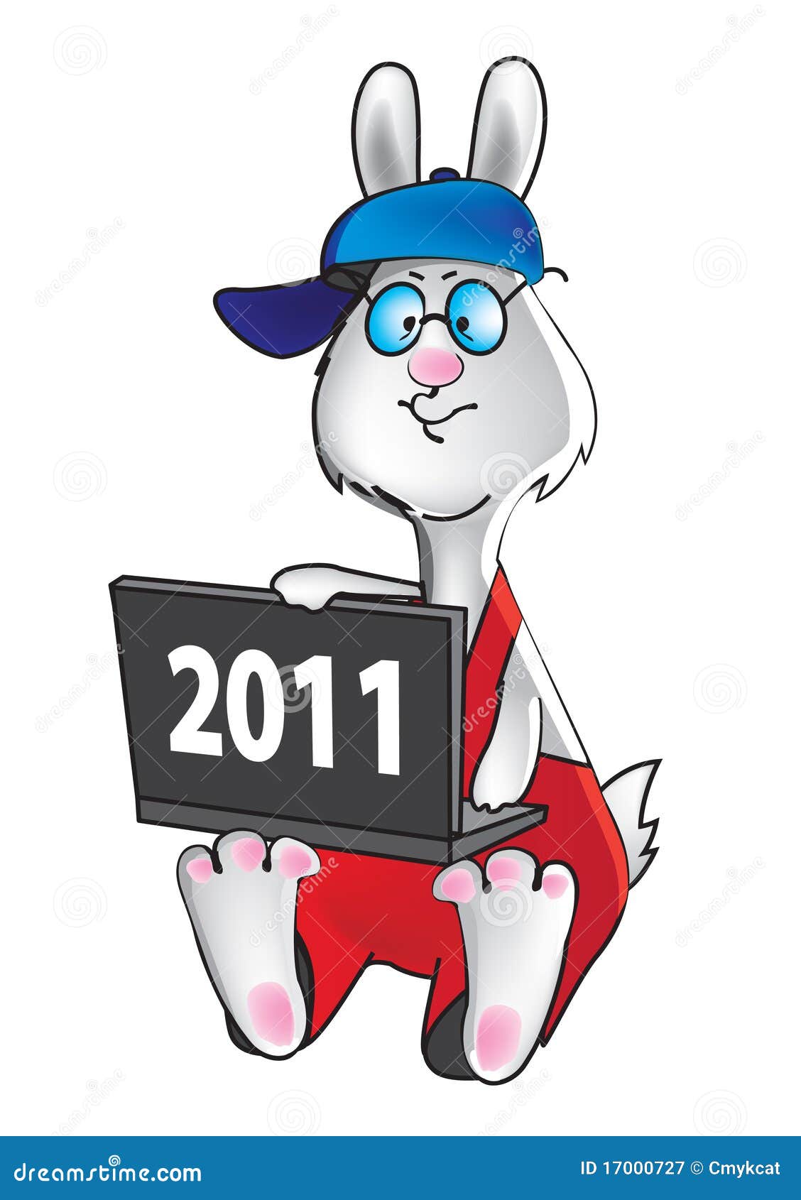 Programmer Rabbit 2011 stock vector. Illustration of advanced - 17000727