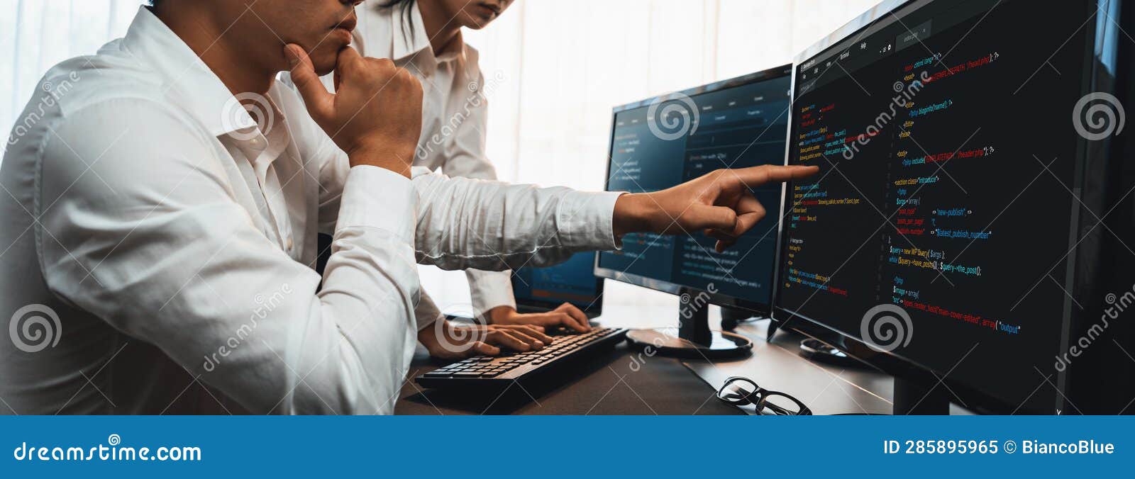 Programmer and Software Engineer Working in Tech Develop Company ...