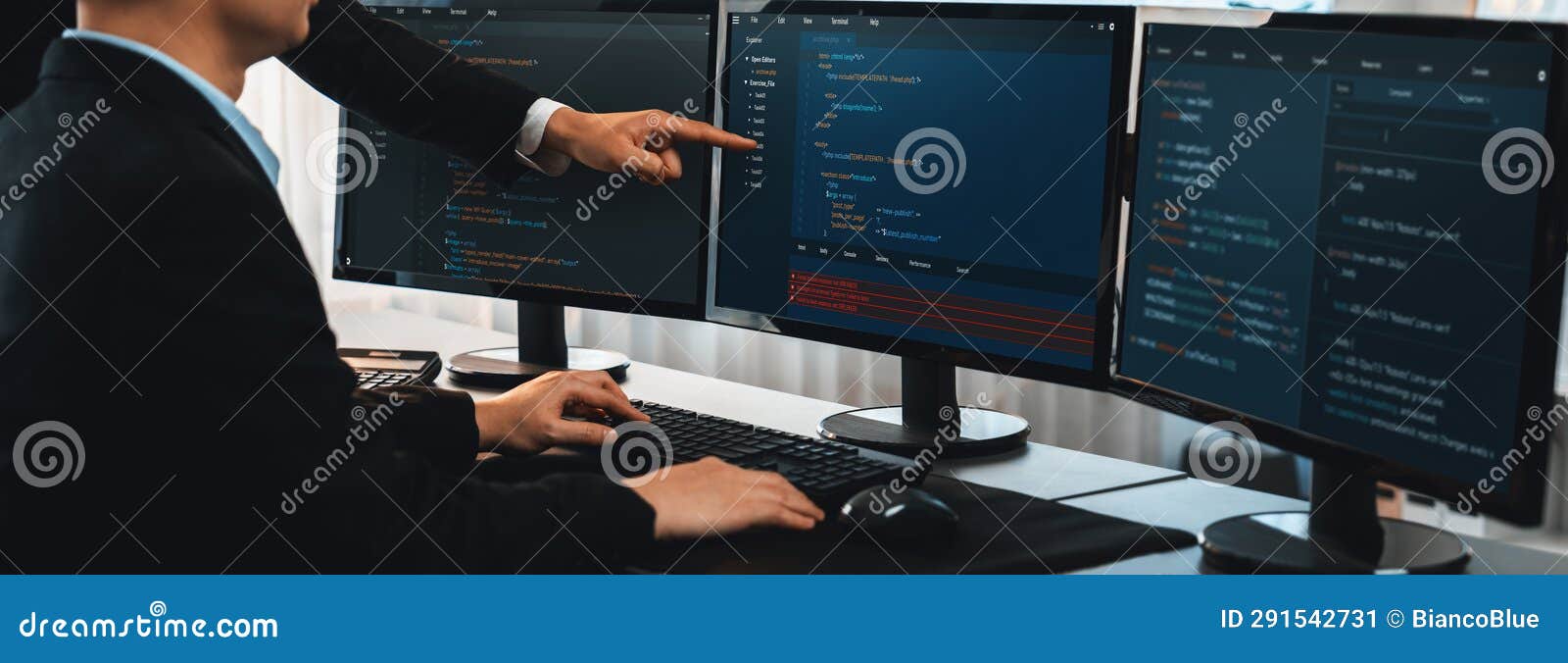 Programmer and Software Engineer Working in Tech Develop Company. Trailblazing Stock Image ...