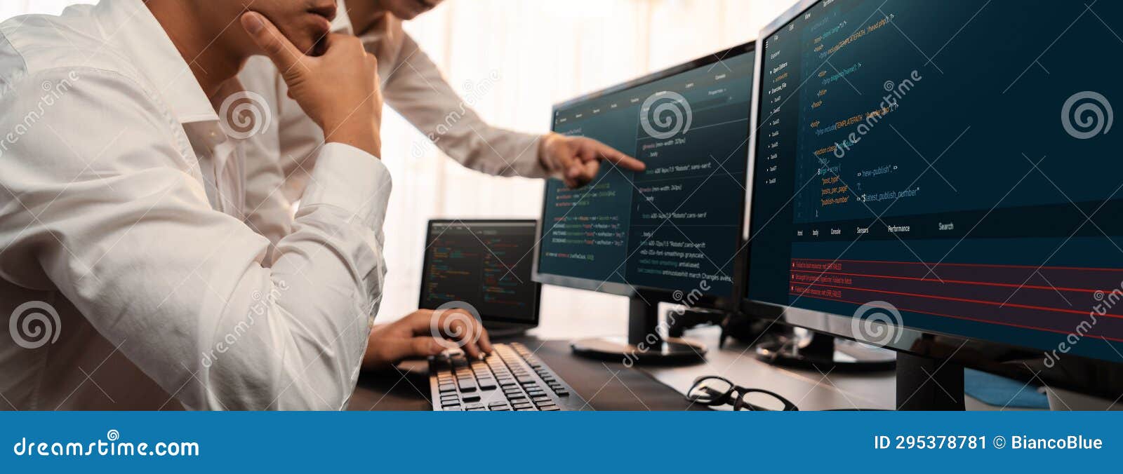 Programmer and Software Engineer Working in Tech Develop Company ...