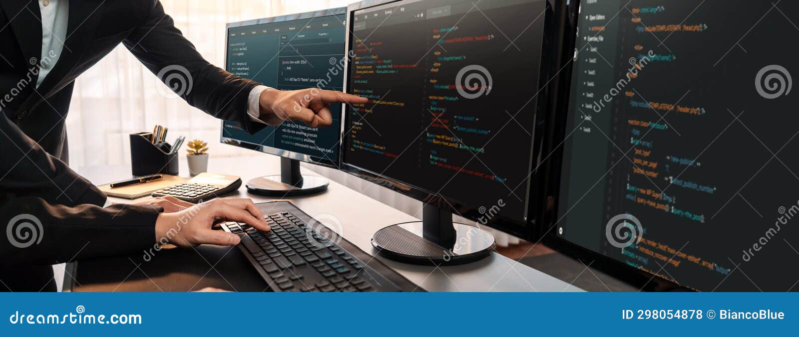 Programmer and Software Engineer Working in Tech Develop Company ...