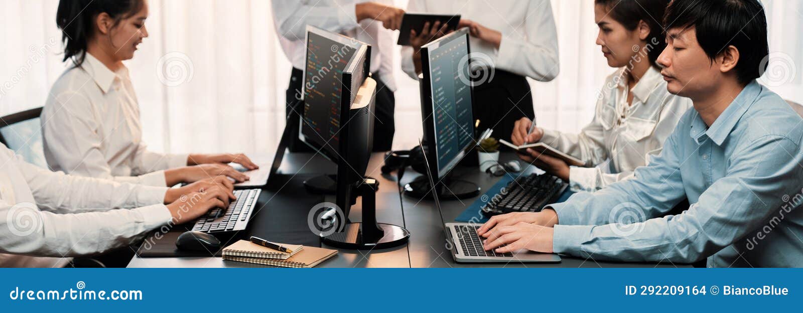 Programmer and Software Engineer Working in Tech Develop Company ...