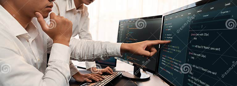 Programmer and Software Engineer Working in Tech Develop Company ...