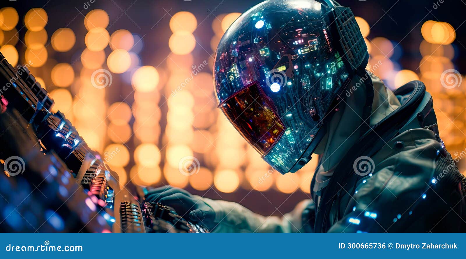 Programmer in a Space-age Suit, Symbolizing the Future of Coding in ...