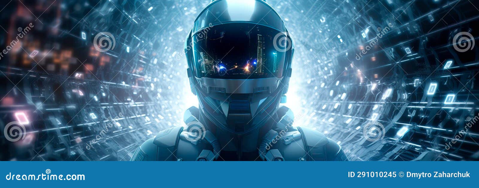 Programmer in a Space-age Suit, Symbolizing the Future of Coding in ...