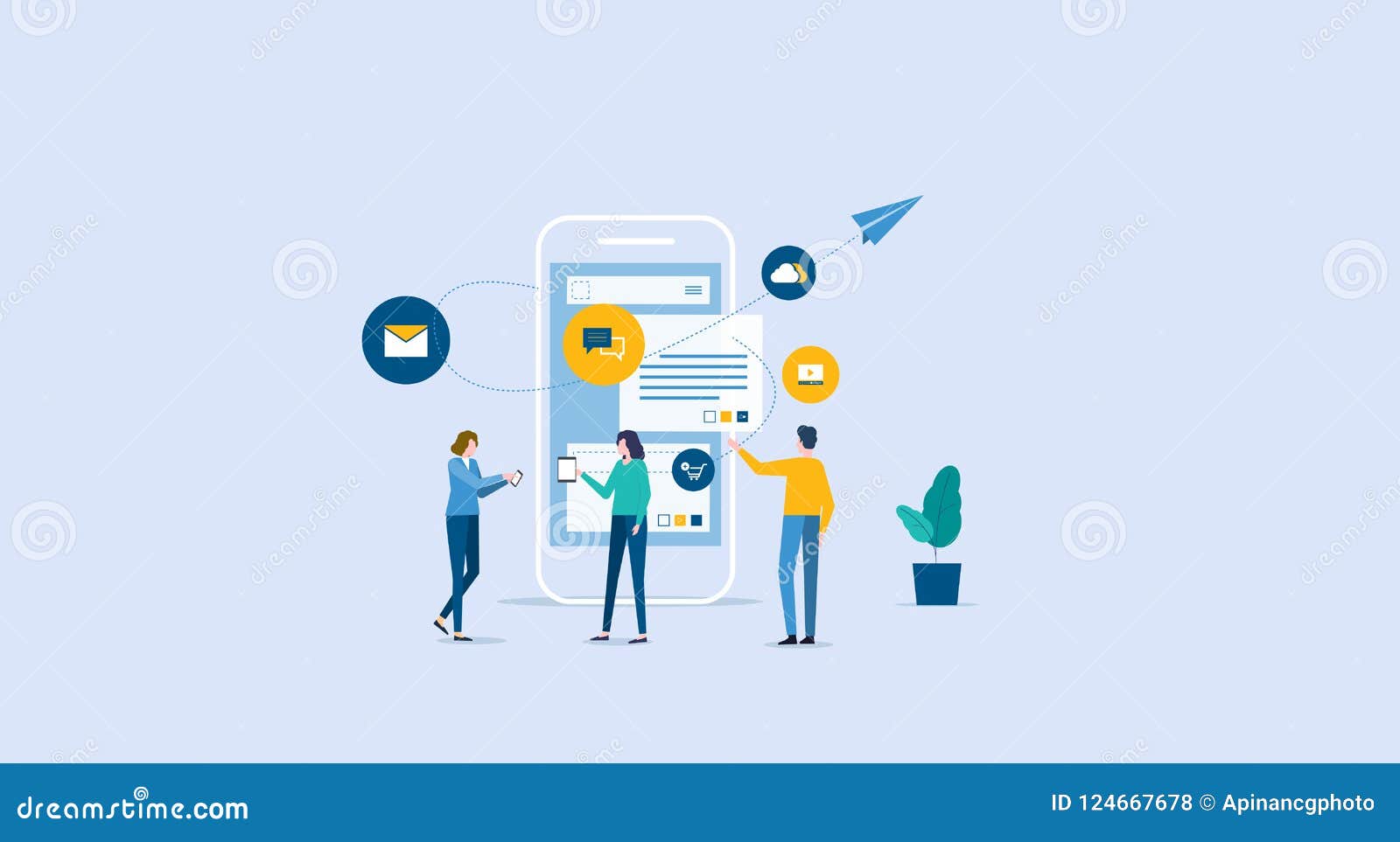 Programmer Team Develop for Mobile Application and Design Process Stock ...