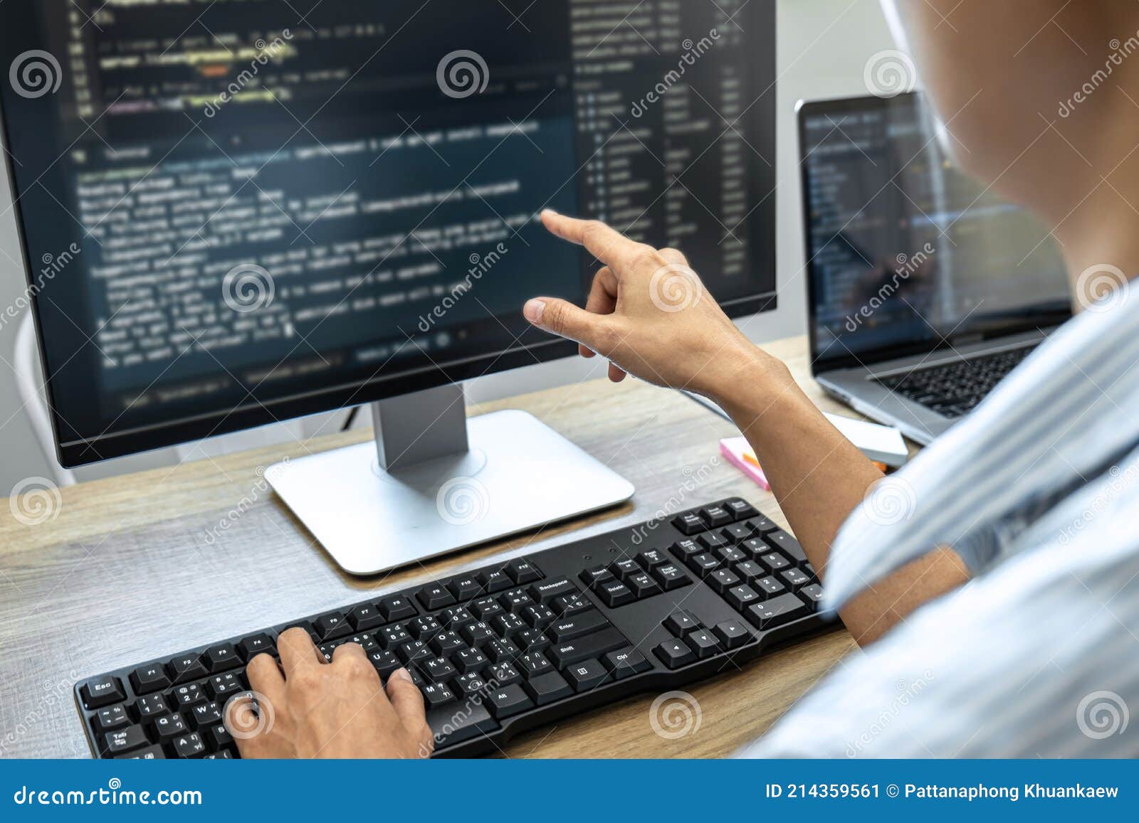 Programmer Team Of Developing Programming And Website Working In A