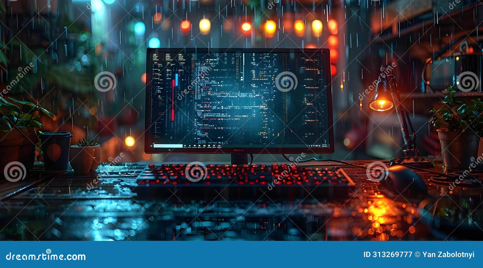 A Programmer Typing On A Computer In An It Office Checking Code On The Screen Concept