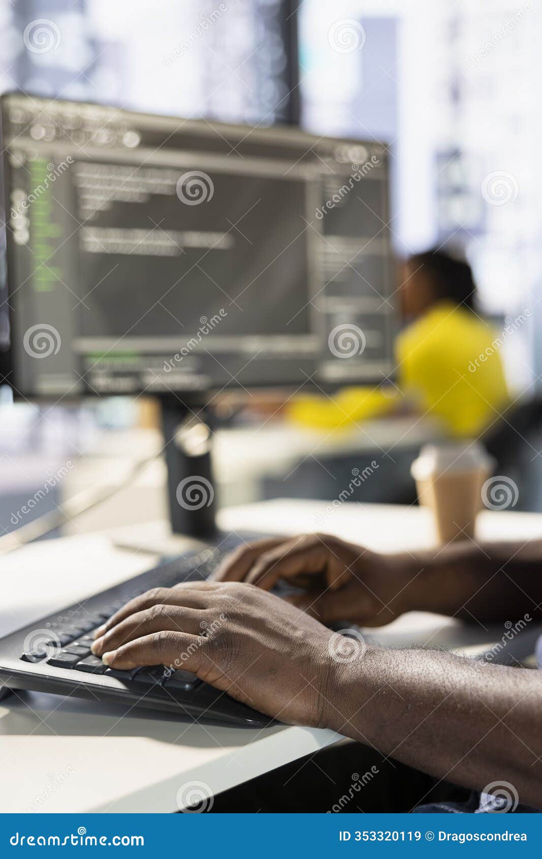 Programmer Typing on Keyboard, Developing Machine Learning APIs, Close Up Stock Image - Image of ...