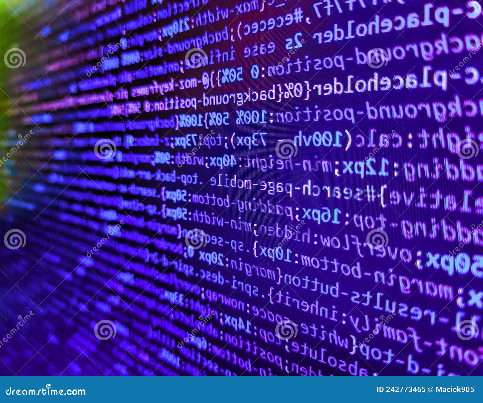 Programmer Typing New Lines Of Html Code Programming Code Screen Of Software Developer Stock