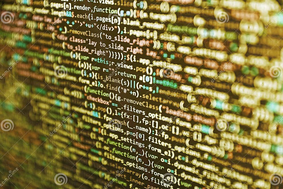 Programmer Typing New Lines of HTML Code. Python Programming Developer ...