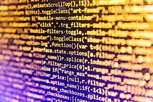 Programmer Typing New Lines Of HTML Code Screen Of Code For Overlay 