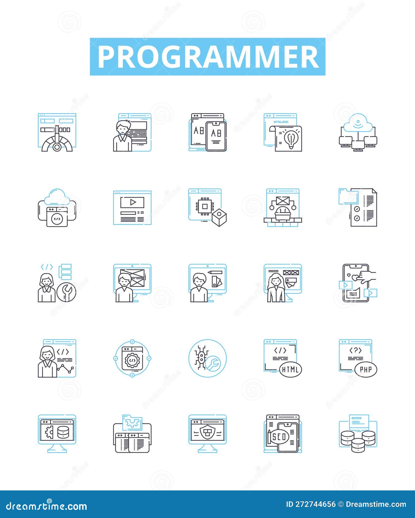 Developer Coder With Laptop And Documents Gear Cartoon Vector | CartoonDealer.com #163892031