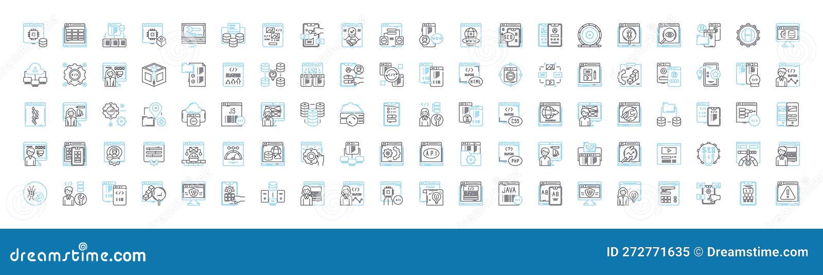 Programmer Vector Line Icons Set. Developer, Coder, Engineer ... Programmer Vector Line Icons Set. Developer, Coder, Engineer ...