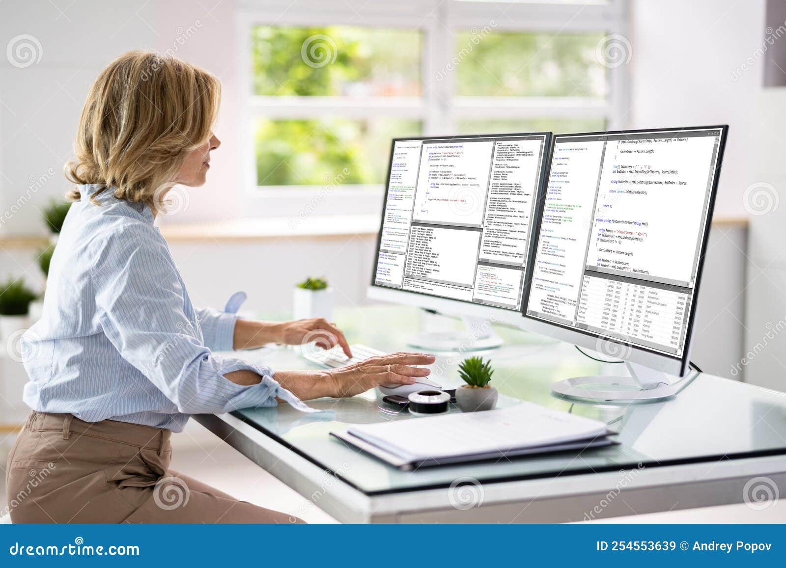 Programmer Woman Coding stock image. Image of source - 254553639 Programmer Woman Coding stock image. Image of source - 254553639