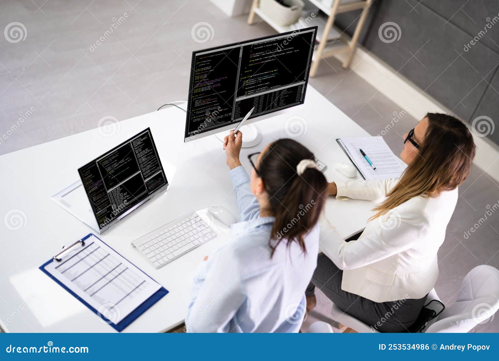 Programmer Woman Wearing Hijab Working Stock Photo - Image of girl ...