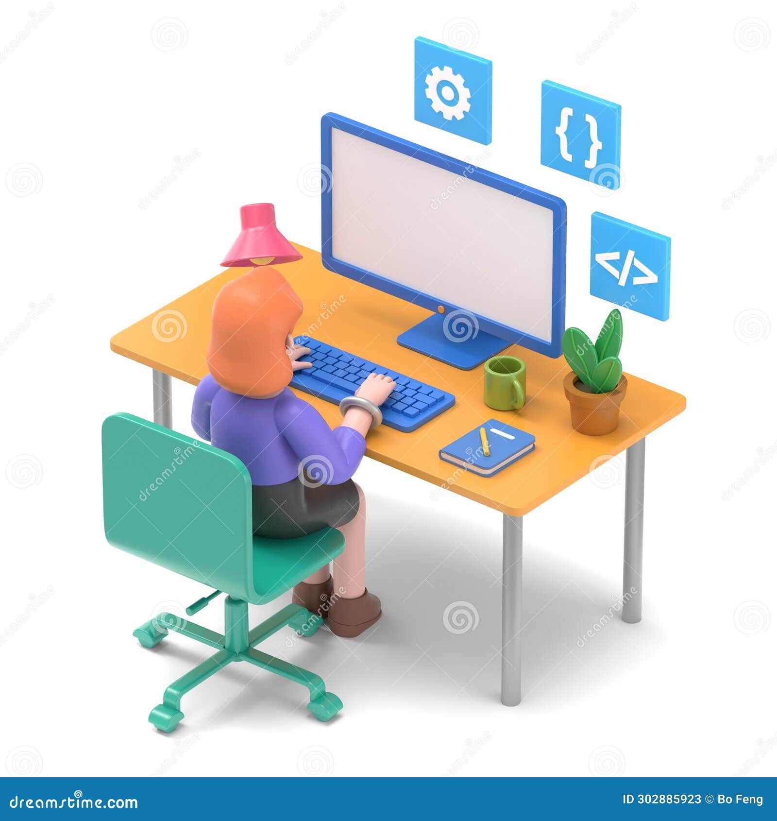 Programmer At Work Concept Banner Can Use For Web Banner Infographics