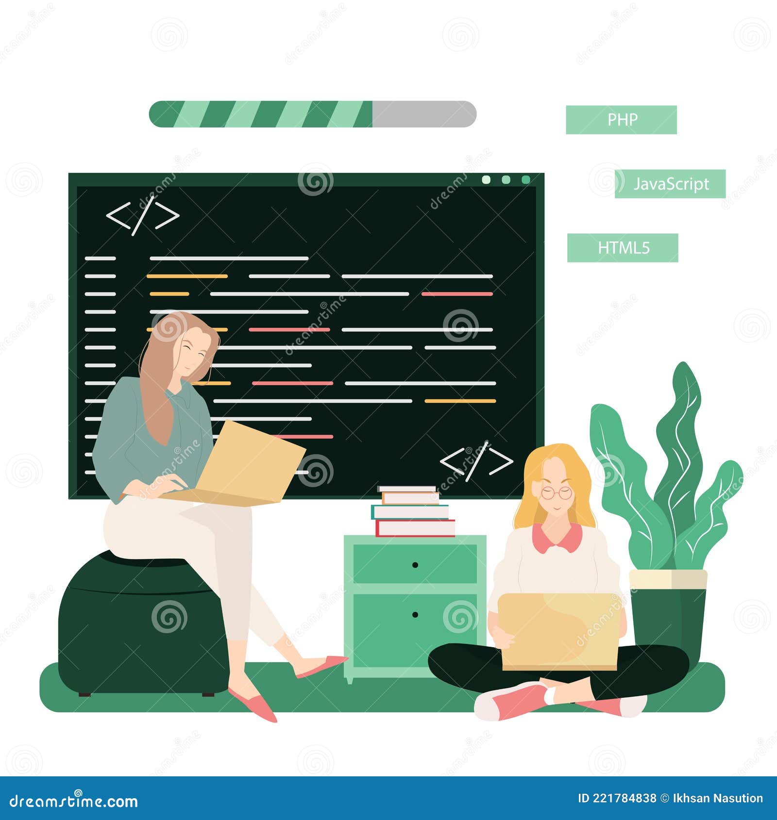 Programmer At Work Concept Banner Can Use For Web Banner Infographics