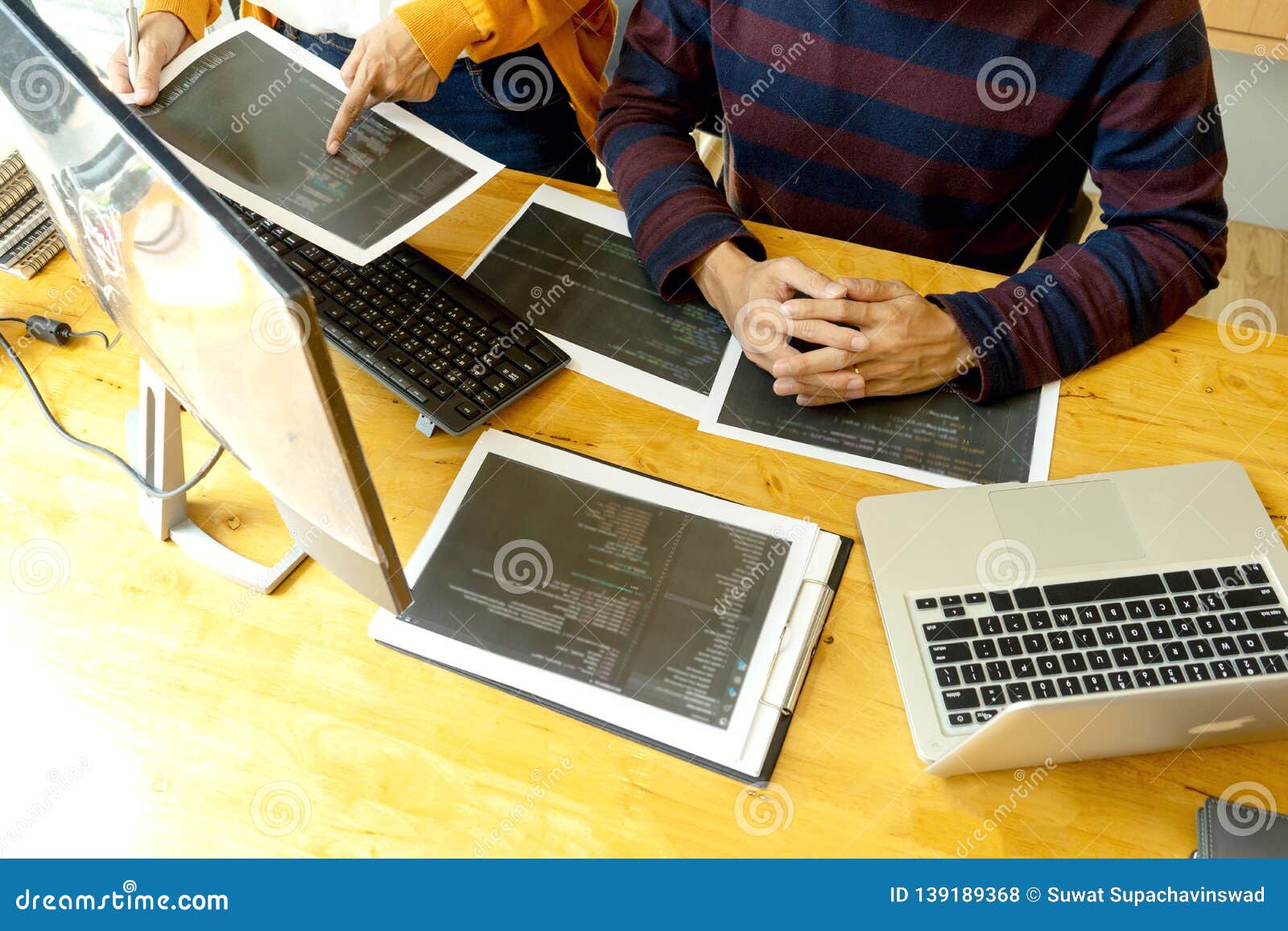 Programmer Work with Developing Programming Stock Photo - Image of ...