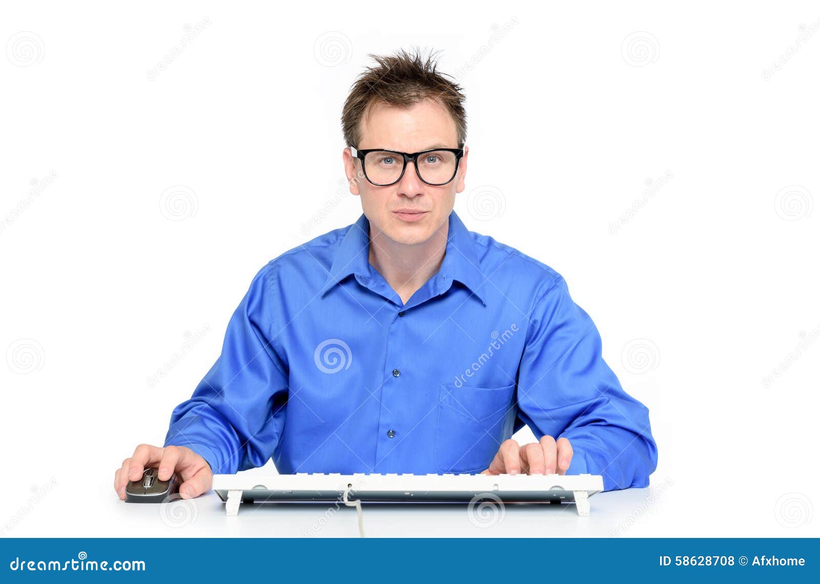 Programmer at Work on White Background Stock Photo - Image of ...