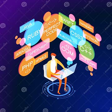 PROGRAMMING SKILLS Concept Banner Stock Vector - Illustration of ...