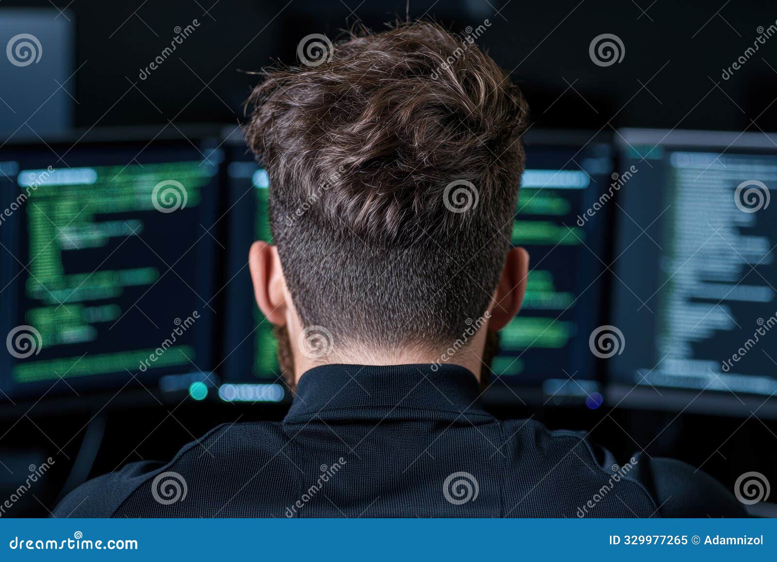 Programmer Working On Computer Code Stock Illustration Illustration Of Programmer Software
