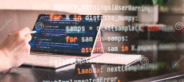 Programmer Working on Computer Code, Developer of Software Applications ...