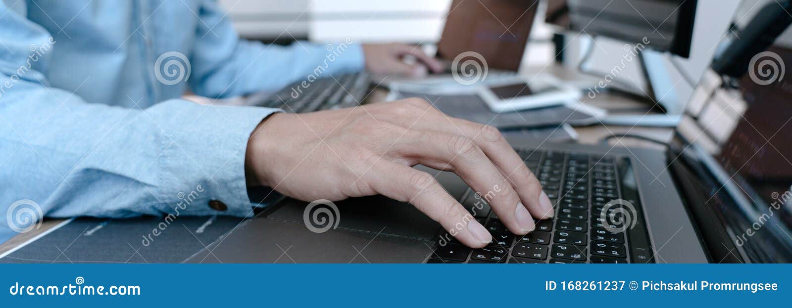 Programmer Working On Computer In It Office Typing Data Coding In Software And Checking Code On