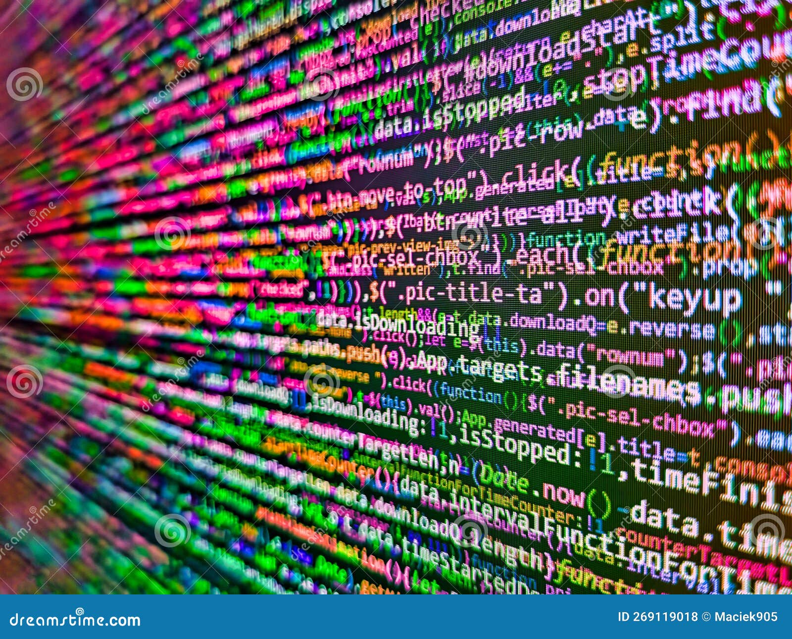 Programmer Working in Computer Screen, Design Write Technology Background, Developer Working on ...