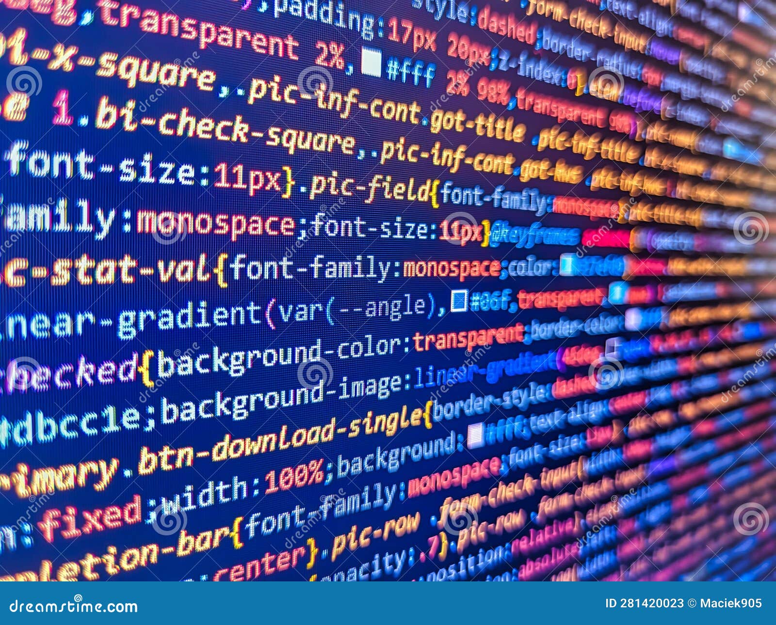 Programmer Working on Computer Screen. Failure in the Program, Blue ... Programmer Working on Computer Screen. Failure in the Program, Blue ...