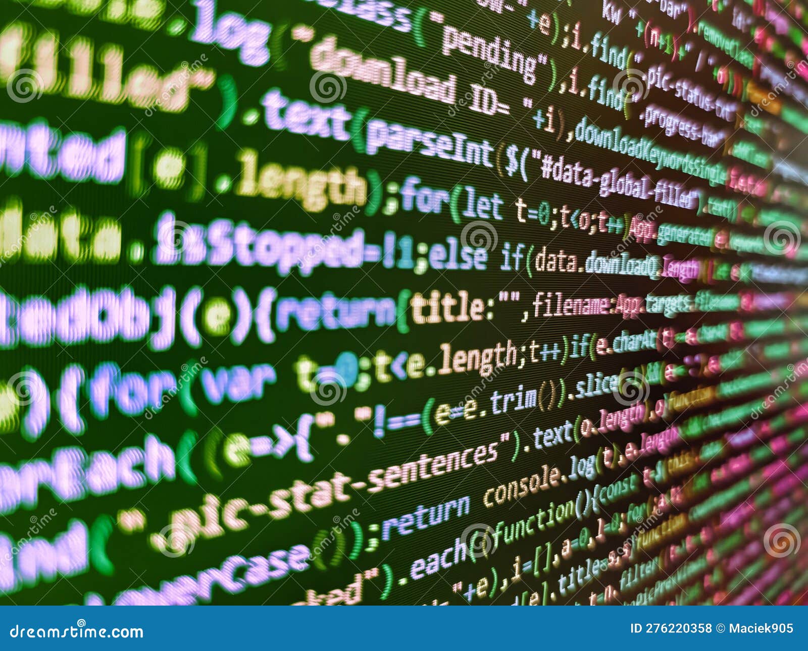 Programmer Working On Computer Screen Modern Web Network And Internet Telecommunication