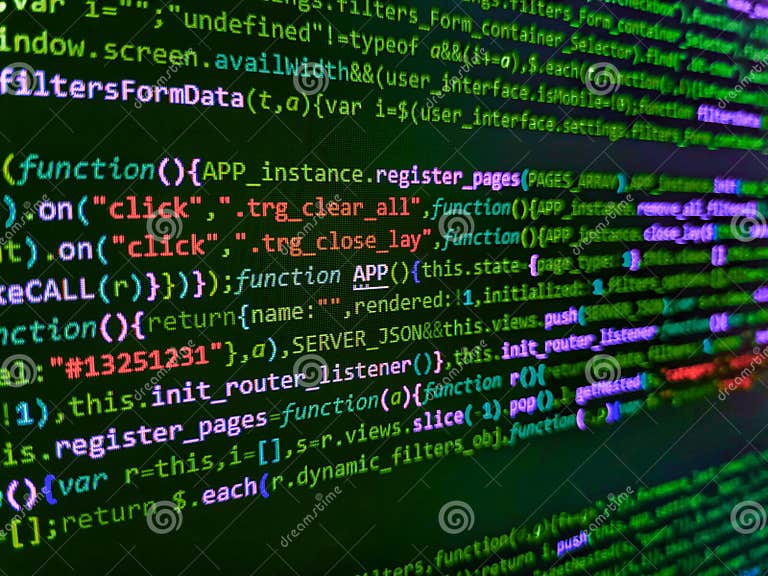 Programmer Working on Computer Screen. Vignette Light and Dark Shadow Dramatic Effect Stock ...