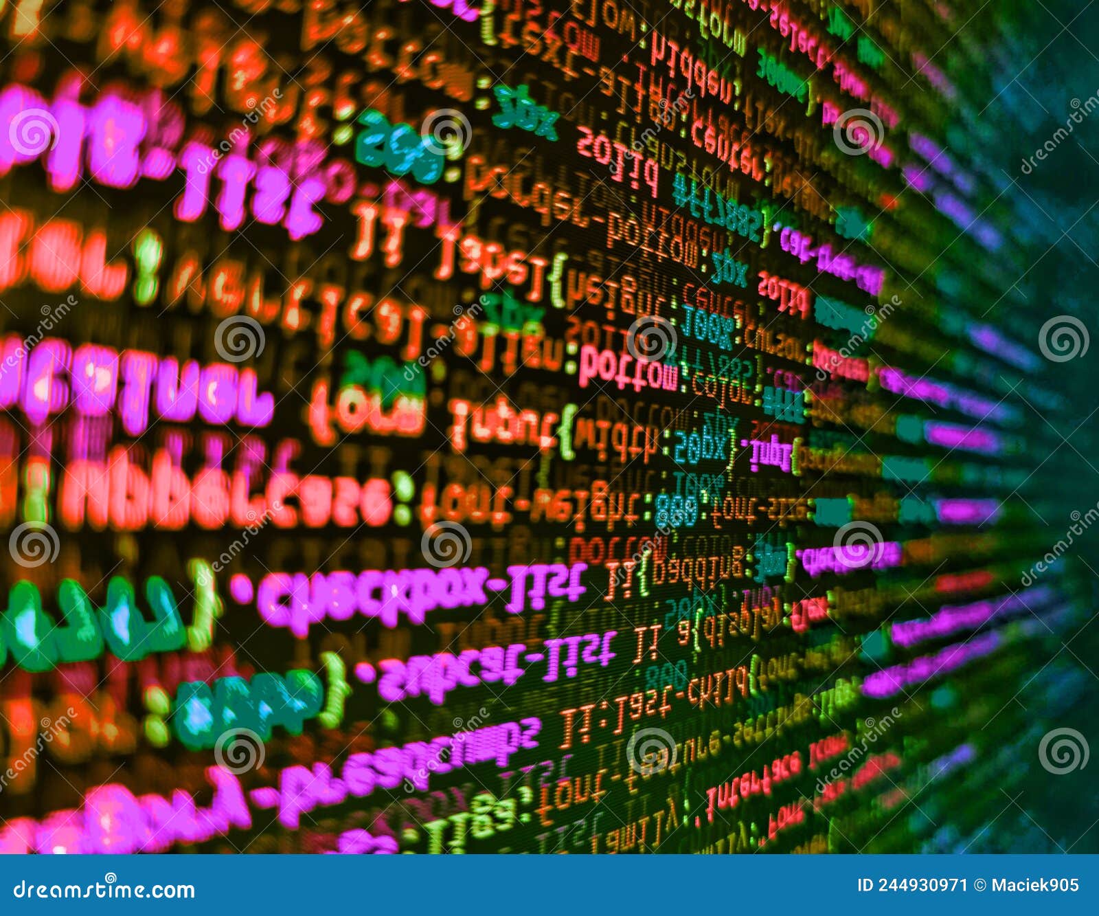 Lines Of Html Code Visible Programmer Typing New Lines Of Html Code Html Code On Lcd Screen