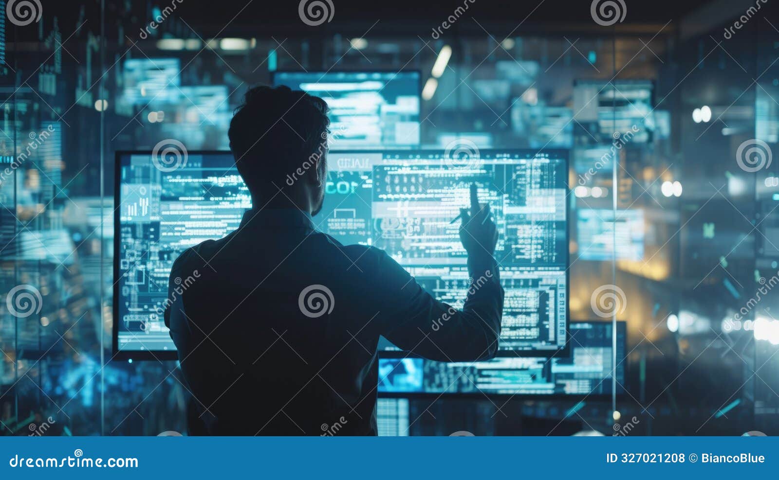 Programmer Working in Data Center AIG41 Stock Photo - Image of ...
